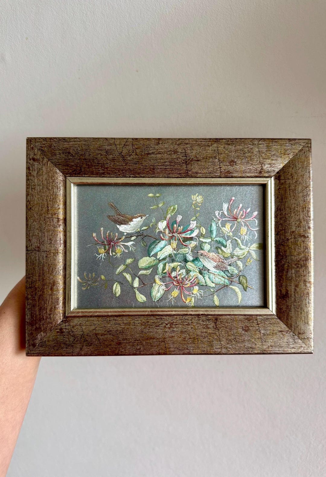 Vintage Dufex Foil Art Print: Birds & Flowers, Chinoiserie Style - Etsy