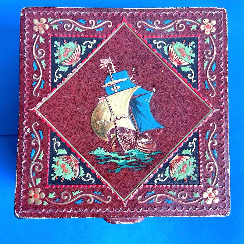 Antique Tin Box - Etsy