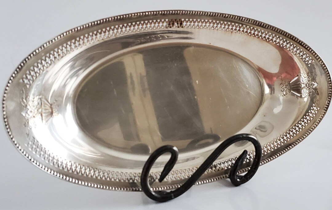 Vintage Heirloom Plate Silverplate Oval Bread Serving Tray, 12 - Etsy