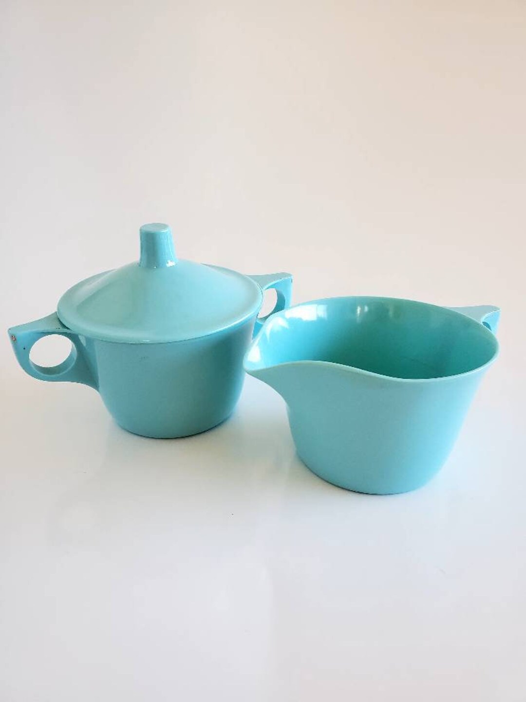 MCM Melmac/melamine Cream and Sugar Set, Bowls, Turquoise - Etsy