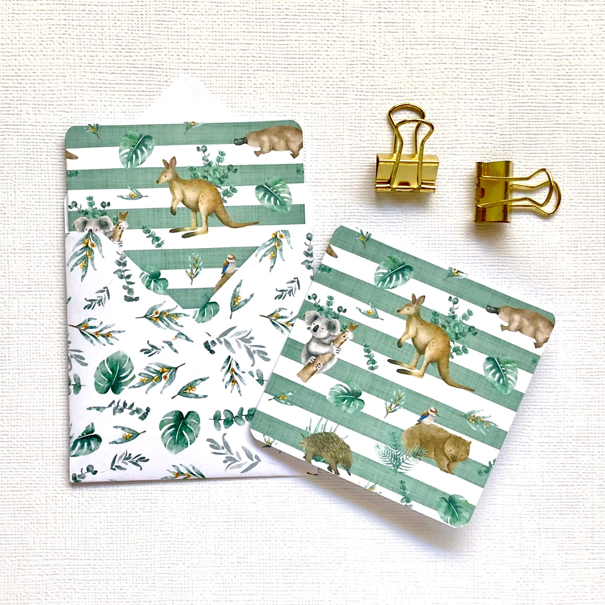 Australian Animals 3x3 Mini Cards Set of 8 Handmade Cards - Etsy Australia