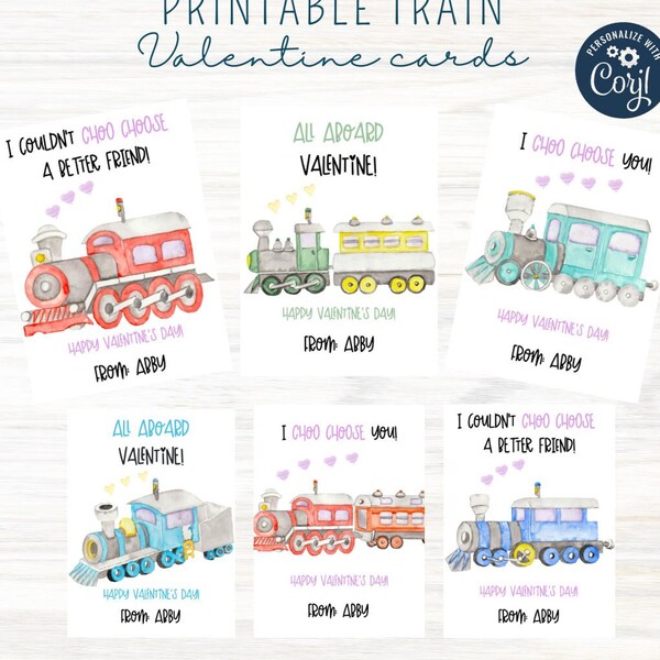 Train Valentine - Etsy