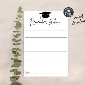 Editable Remember Whencardssign,favorite Memory,graduation,college,high ...
