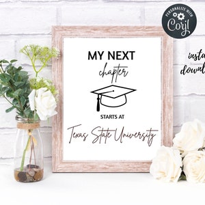 My Next Chapter Starts At,8x10 Digital Graduation Sign,graduation ...