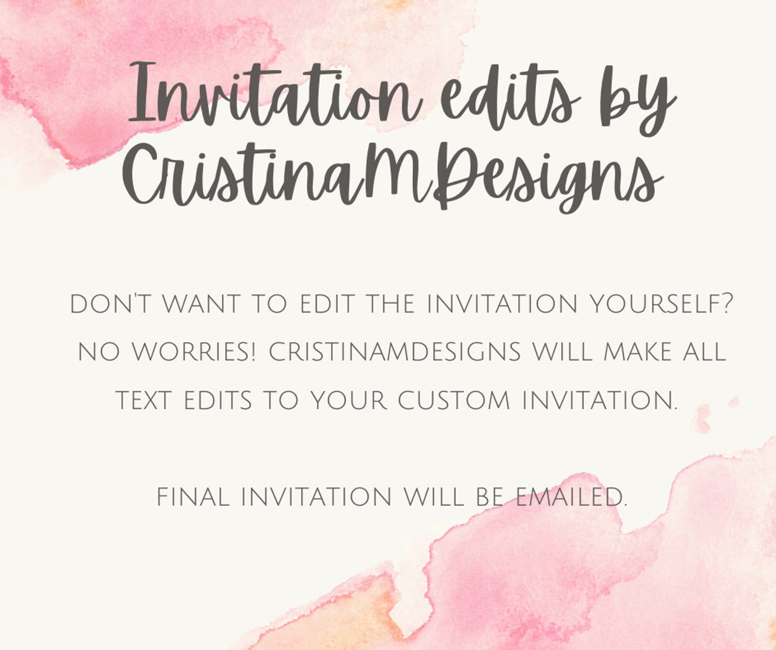 Custom Invitation Design and Invitation Edits,custom Invitation Service ...