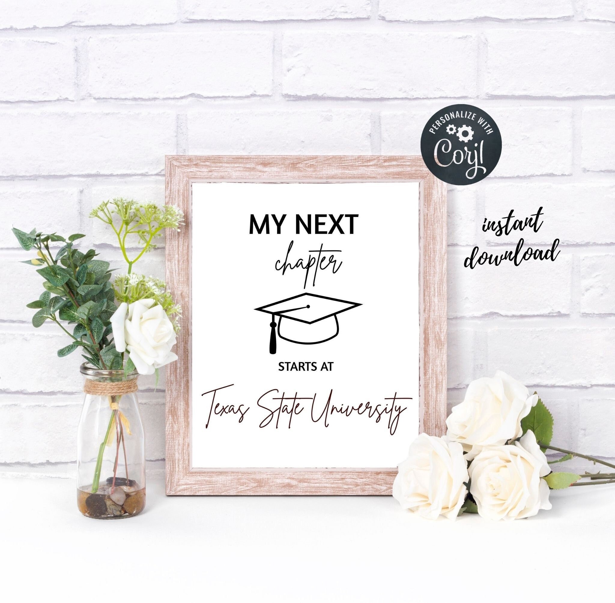 My Next Chapter Starts At,8x10 Digital Graduation Sign,graduation ...