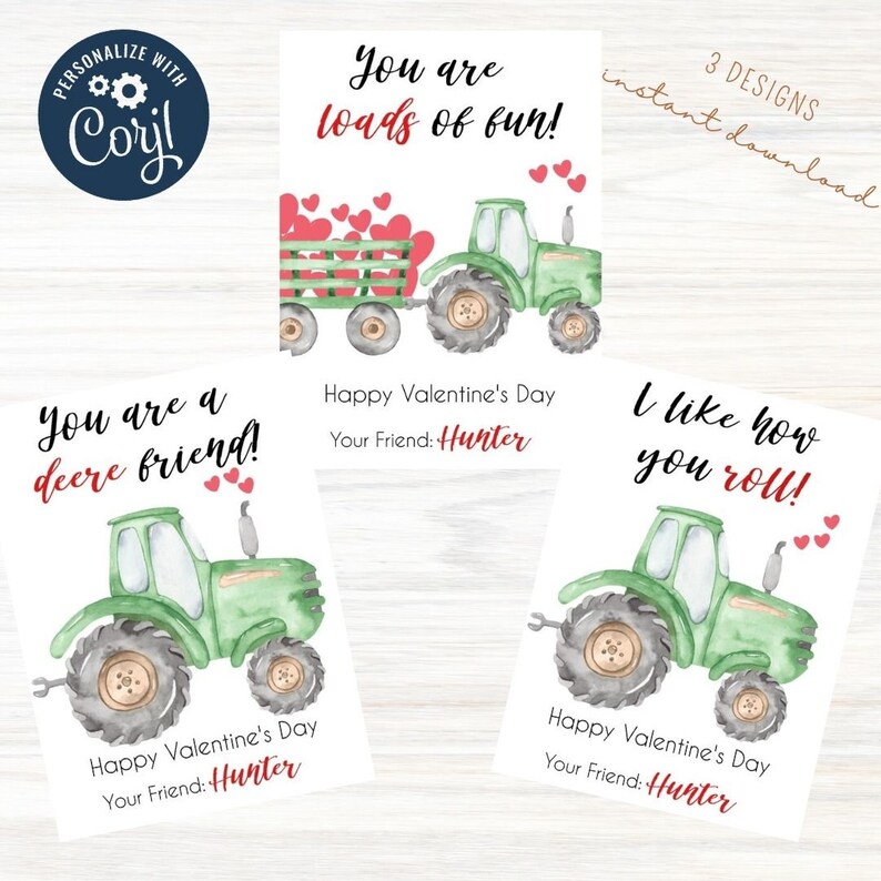Farm Animals Valentine Cards,barnyard Valentines,kids Valentine Cards ...