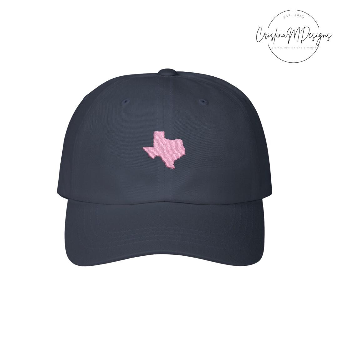 Texas EMBROIDERED Hat,state Hat,state Outline Hat,pink Texas Cap,dad ...