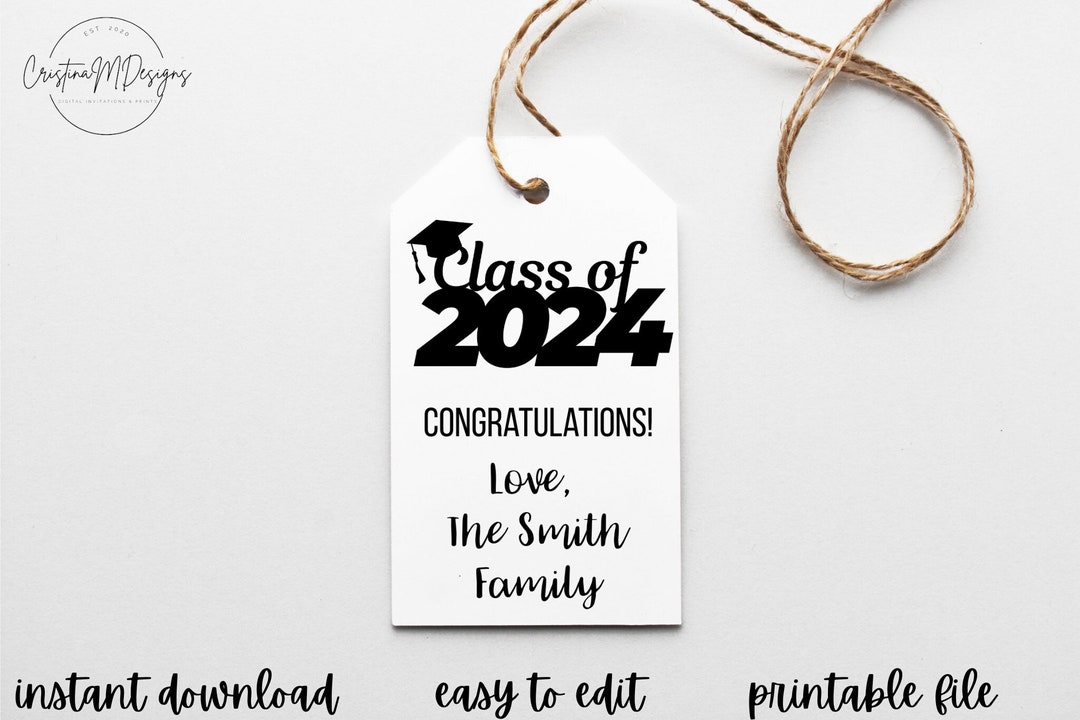 Class of 2024 Graduation Tag,graduation Tag,2024 Tag,high School ...