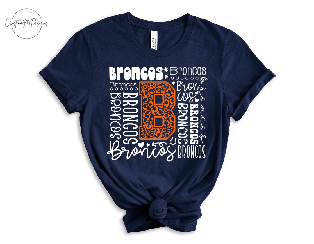 Broncos Football Shirt,game Day Shirt,football Fan Tee,broncos Shirt ...