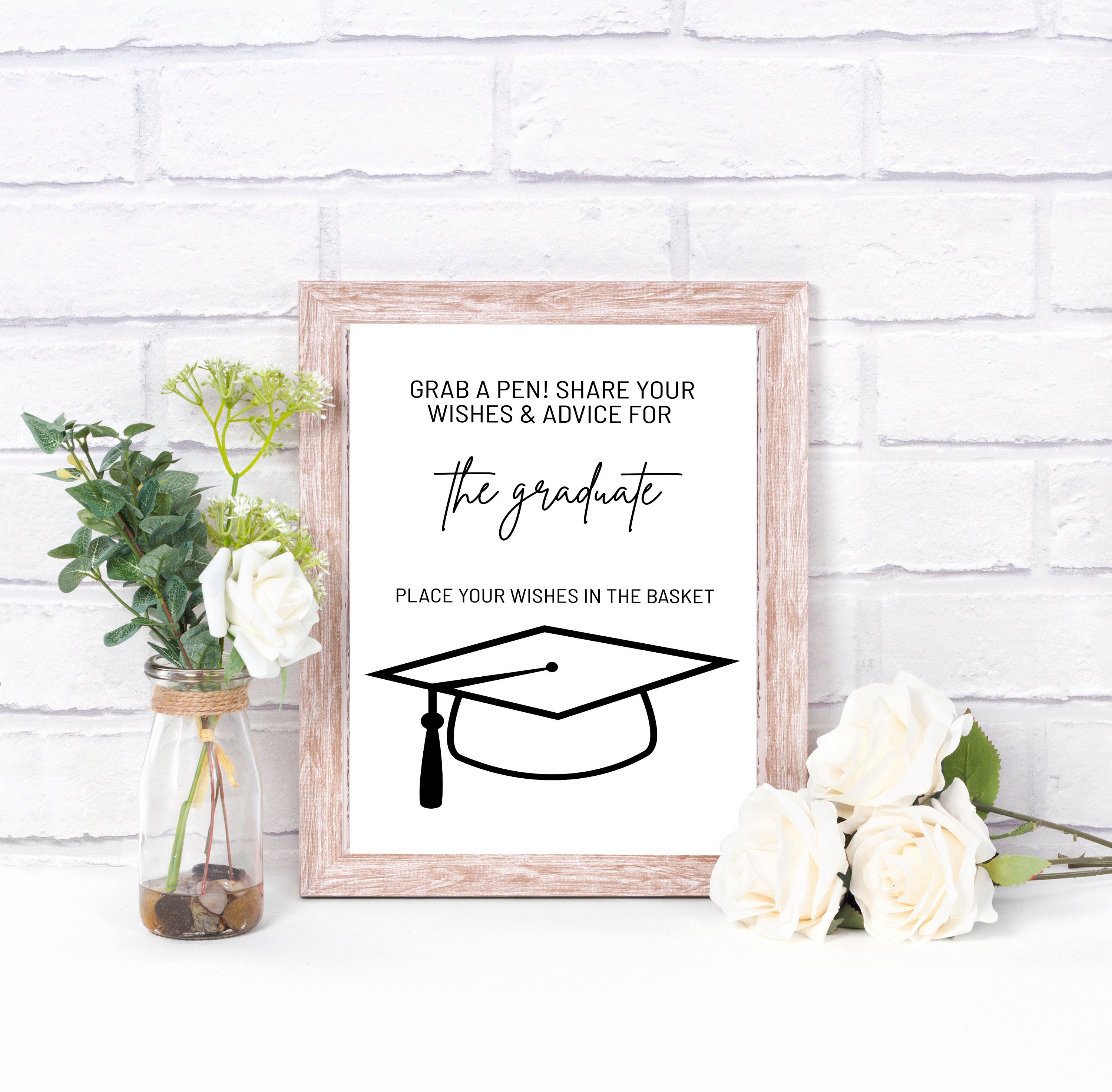 Editable Graduation Advice Cardssign,wishes for the Graduate,graduation ...