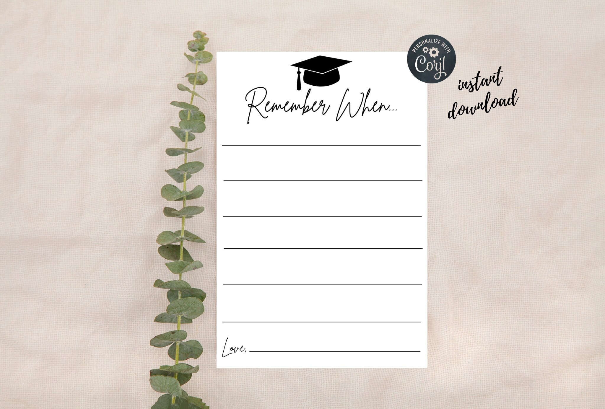 Editable Remember Whencardssign,favorite Memory,graduation,college,high ...
