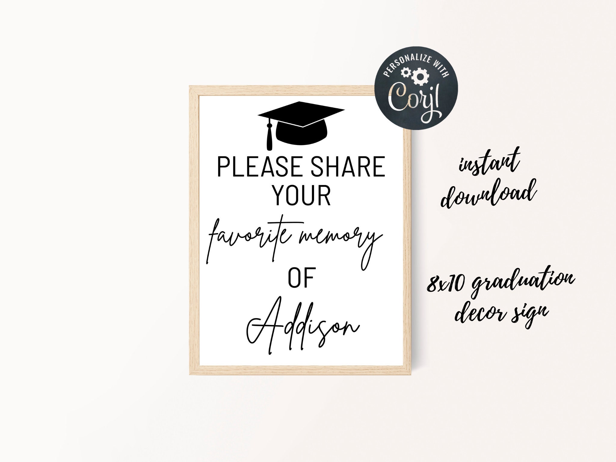 Editable Remember Whencardssign,favorite Memory,graduation,college,high ...