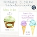 Editable Ice Cream Valentine Cards,ice Cream Valentines,kids Valentine ...