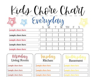 Chore Chart - Etsy