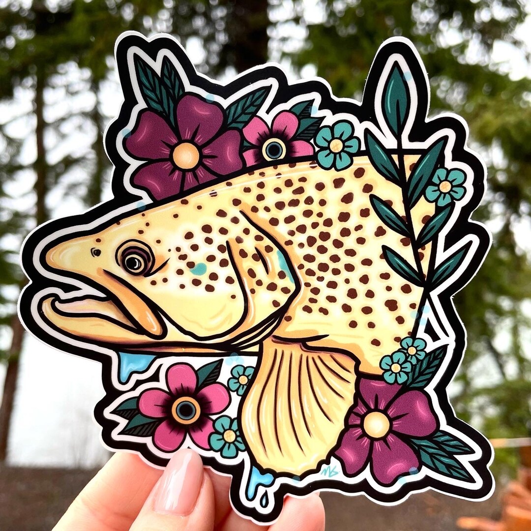 Beautiful Brown Trout Decal - Etsy