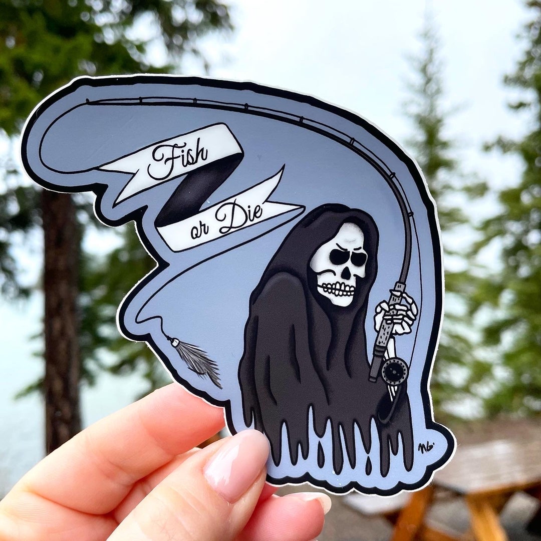 Fish or Die Sticker - Etsy