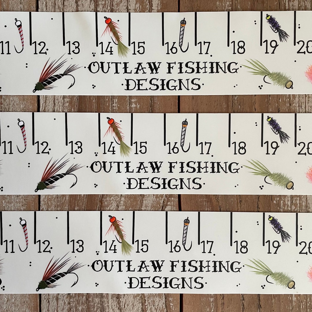 32” Stillwater Favourites Fish Ruler Sticker - Etsy