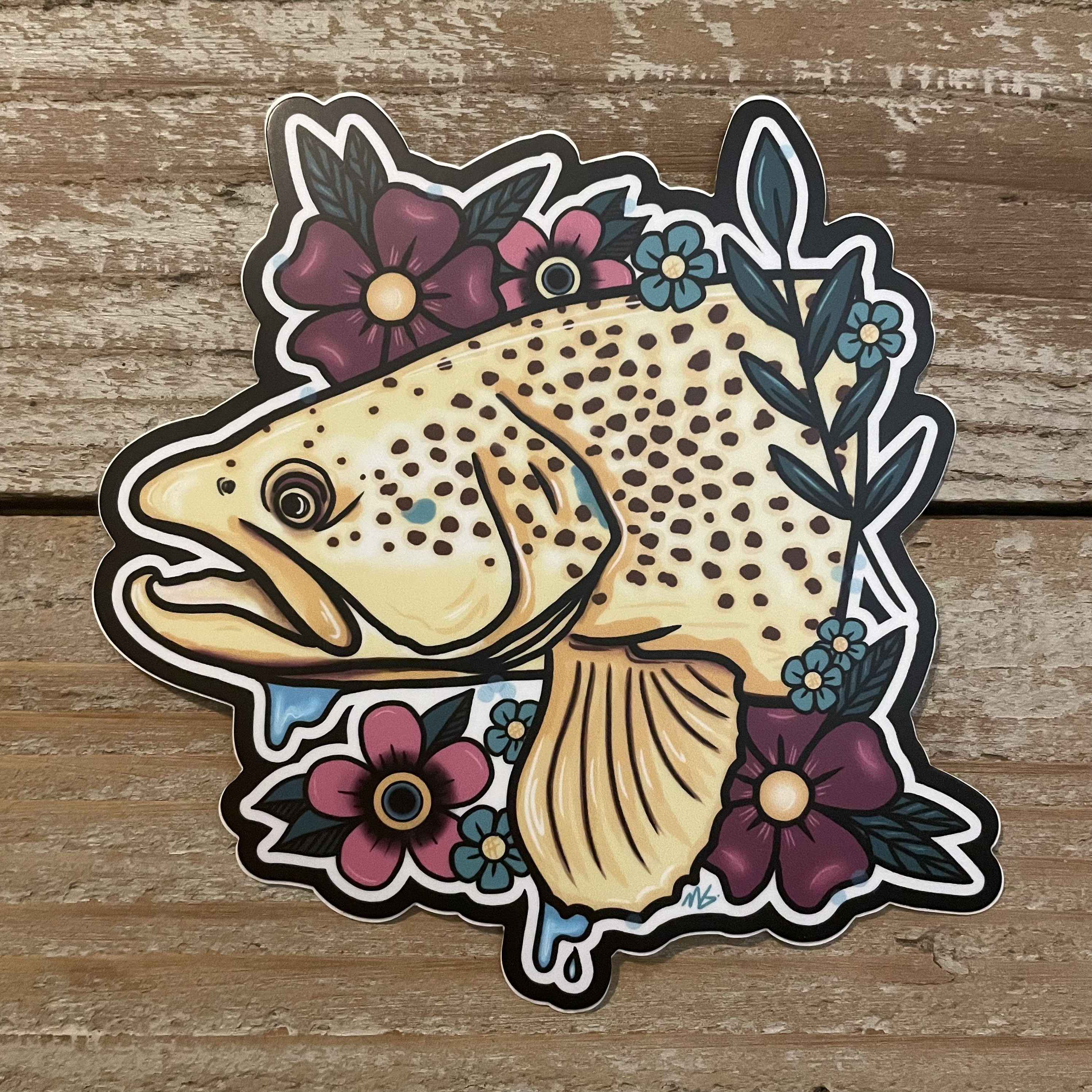 Beautiful Brown Trout Decal - Etsy