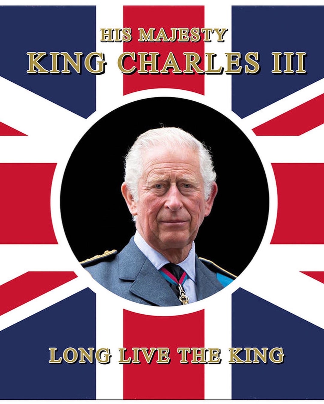King Charles Union Jack Metal Sign 15 X 20 Cm - Etsy Australia