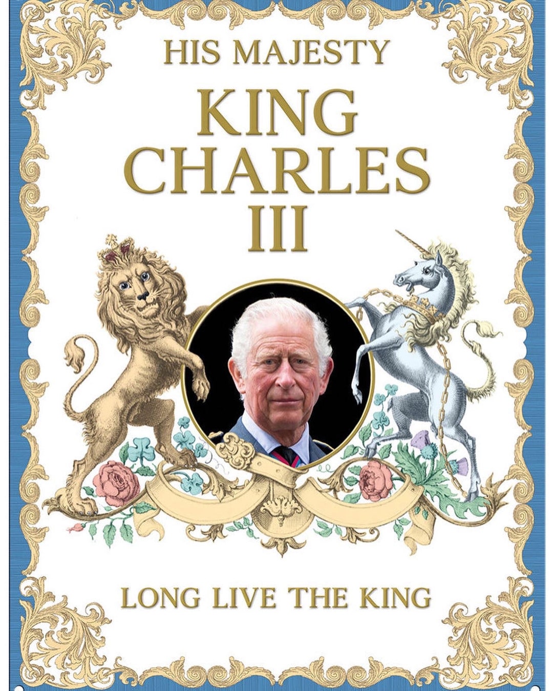 King Charles Metal Sign 20 X 30 Cm - Etsy