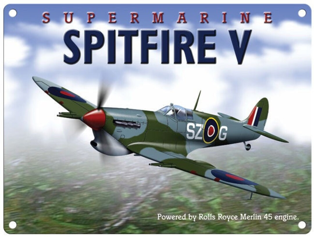 Spitfire Supermarine Merlin Metal Sign 15 X 20 Cm - Etsy