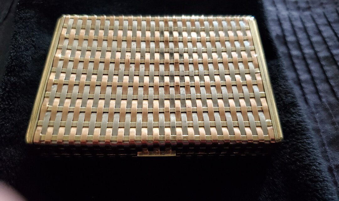 Cartier 14K Gold Woven Cigarette Case, Two-tone Gold - Etsy