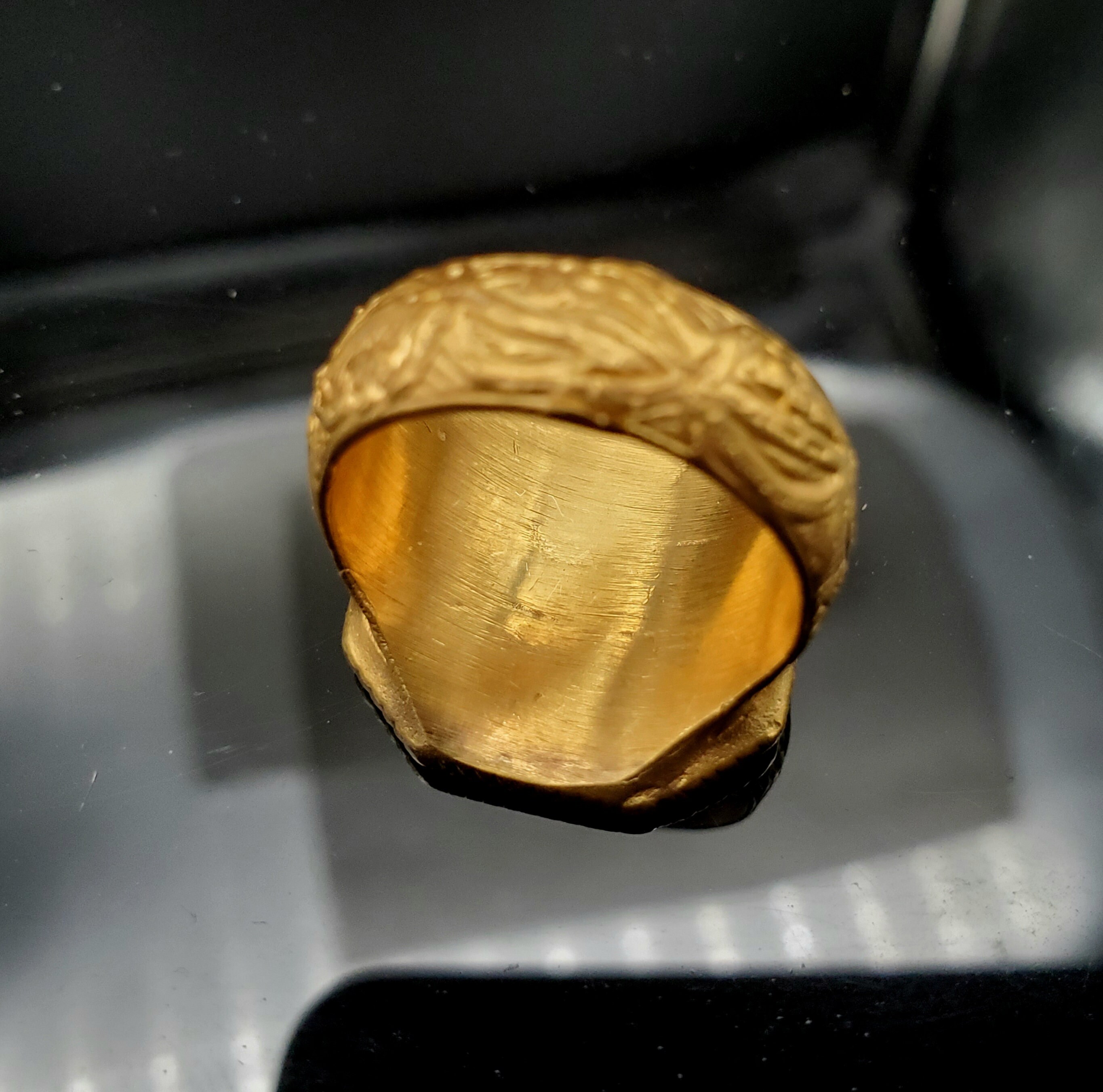 Incredible and Unique 14K Gold Octagon Shaped Crest Ring - Etsy