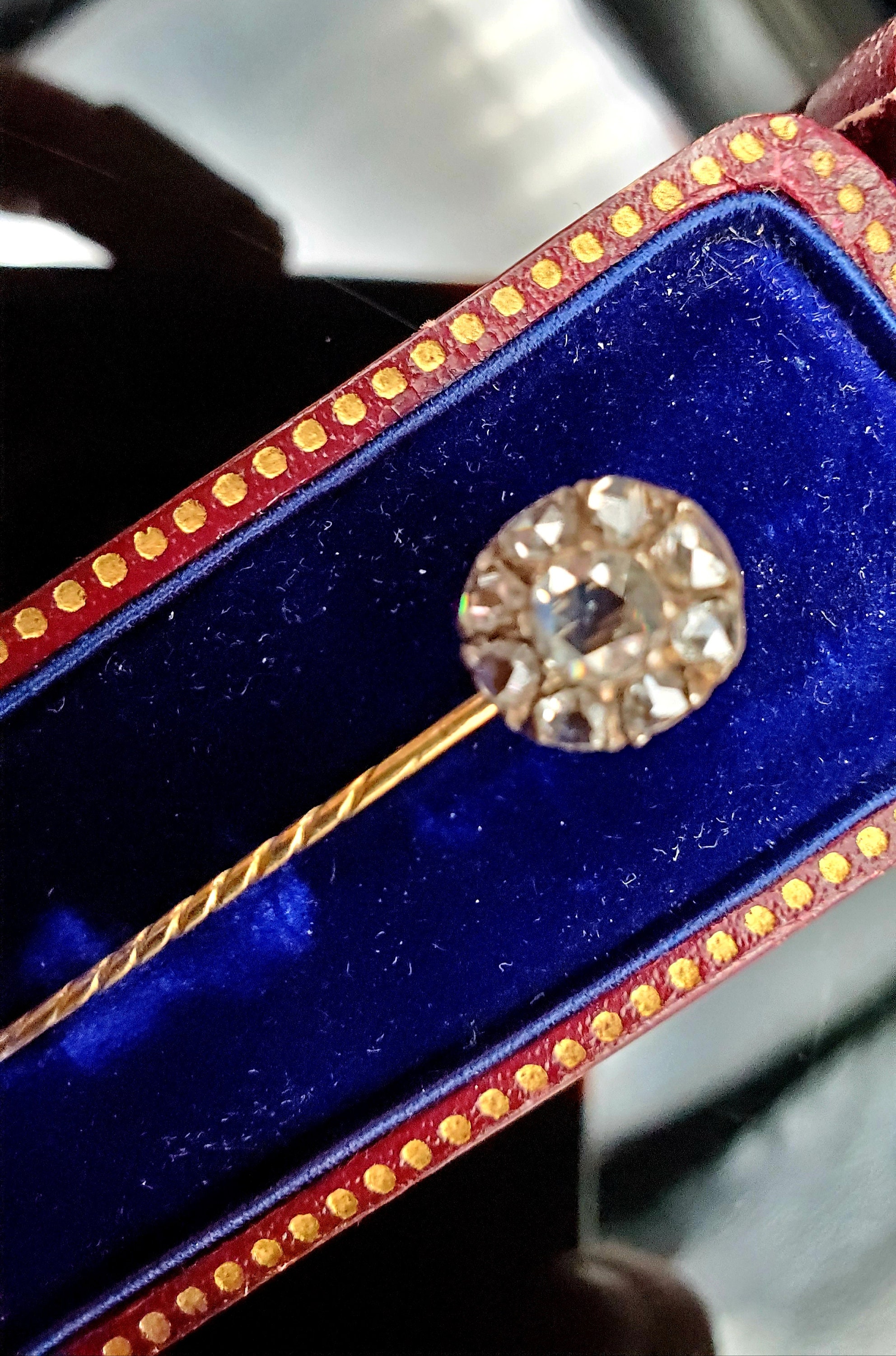 Victorian Old Mine Cut Cluster Stick Pin - Etsy