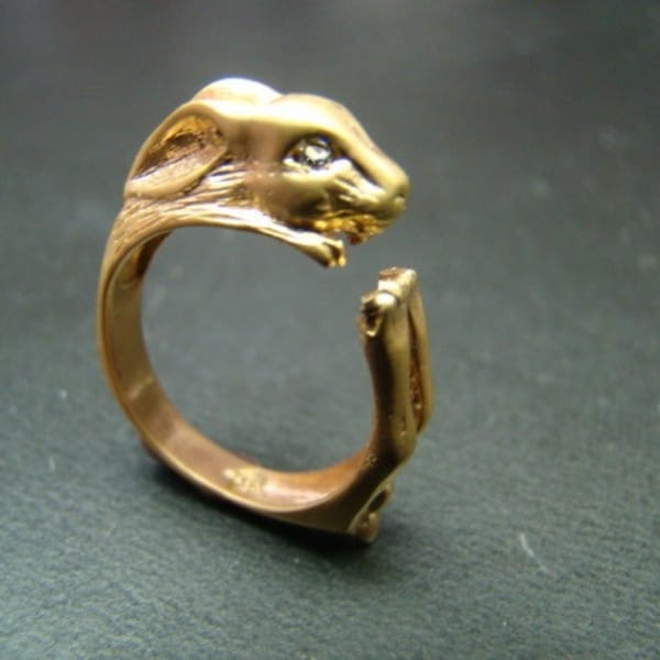Rabbit Ring - Etsy