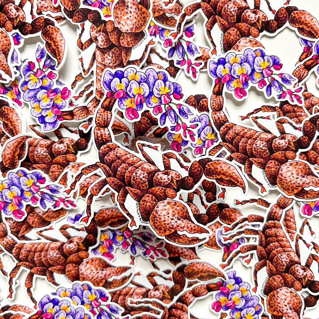 Scorpion Vinyl Sticker, Die Cut Wisteria Flower Decal, Scratch ...