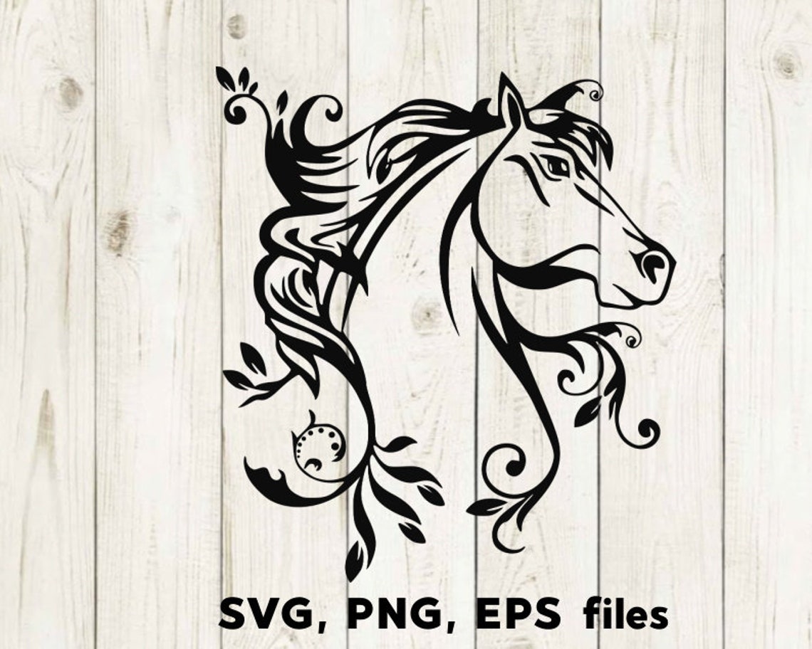 Paard SVG, paard hoofd svg, mooi paard svg bestand voor cricut en ...