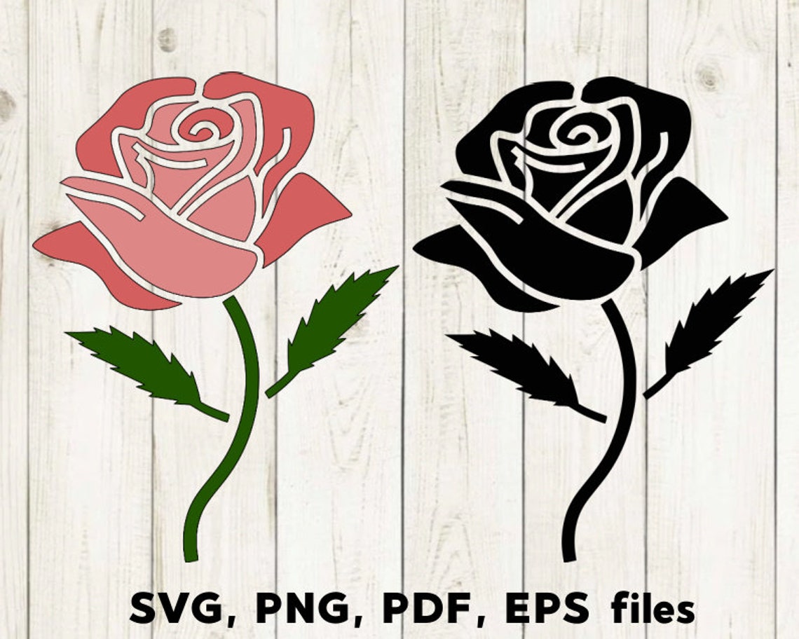 Rosa SVG, Flores SVG, Rosas SVG, Silueta Rosa, Rosa Roja Vector, Rosa ...