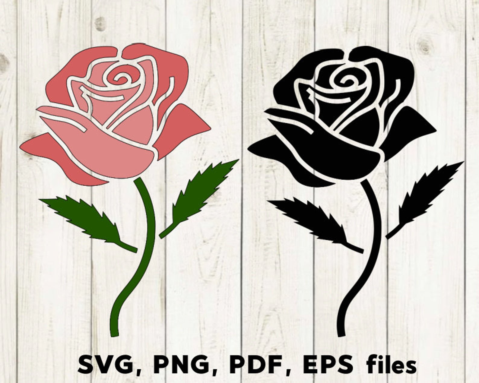 Rose SVG, Blumen SVG, Rosen SVG, Rose Silhouette, rote Rose Vektor ...