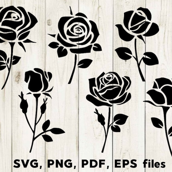 Rose Svg - Etsy