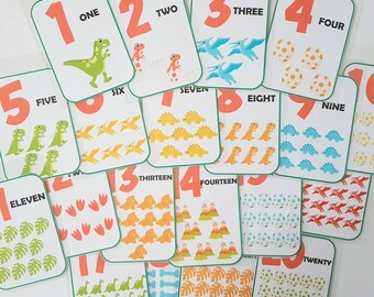 Printable Dinosaur Flash Cards - Etsy