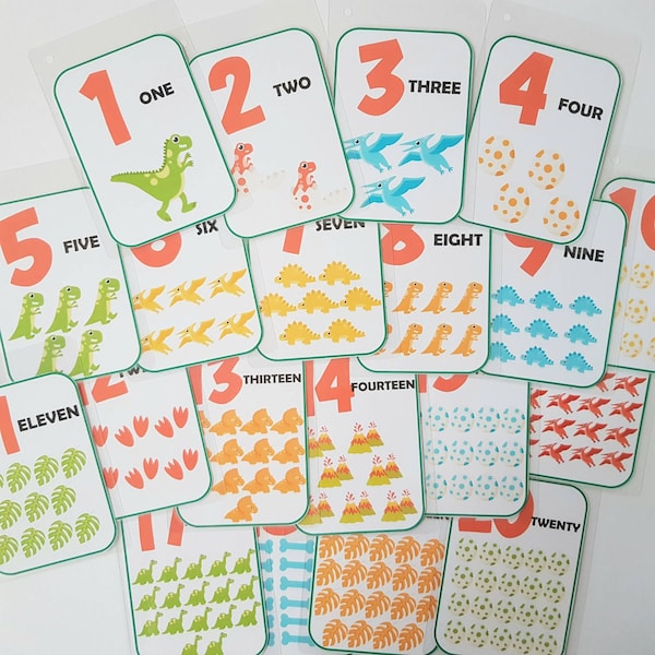 Number Flash Cards - Etsy
