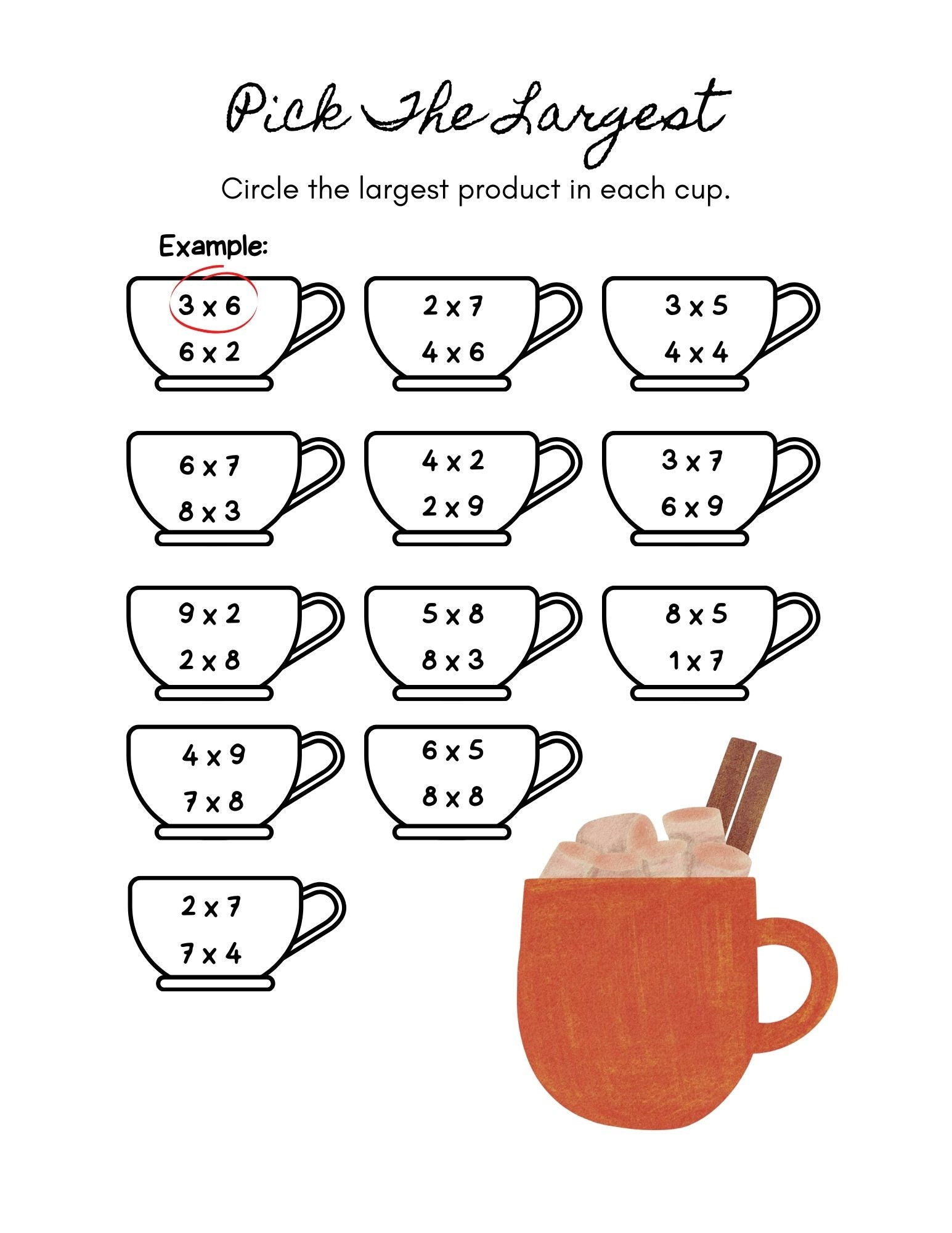 Hot Chocolate Themed Learning Packet - Etsy