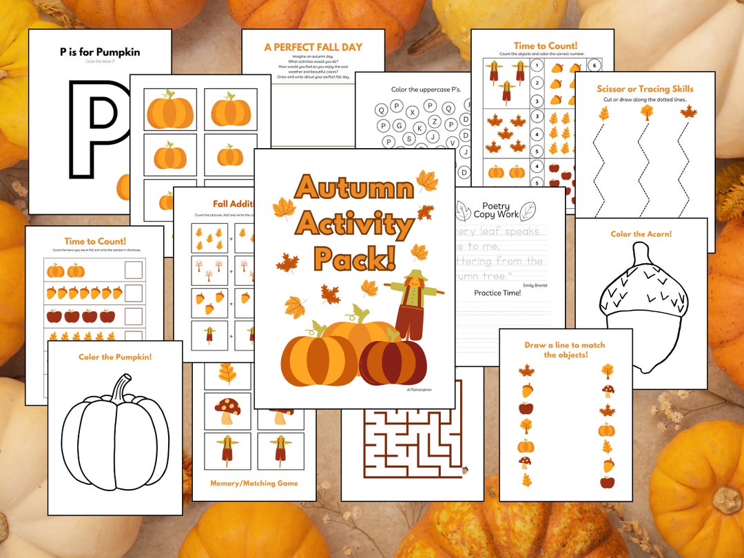 Autumn Activity Printable Pack - Etsy