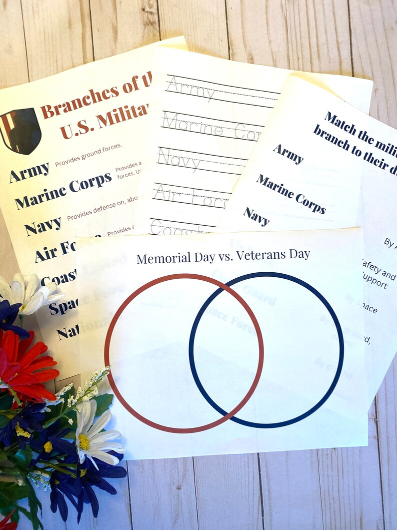 Veterans Day Learning Pack - Etsy