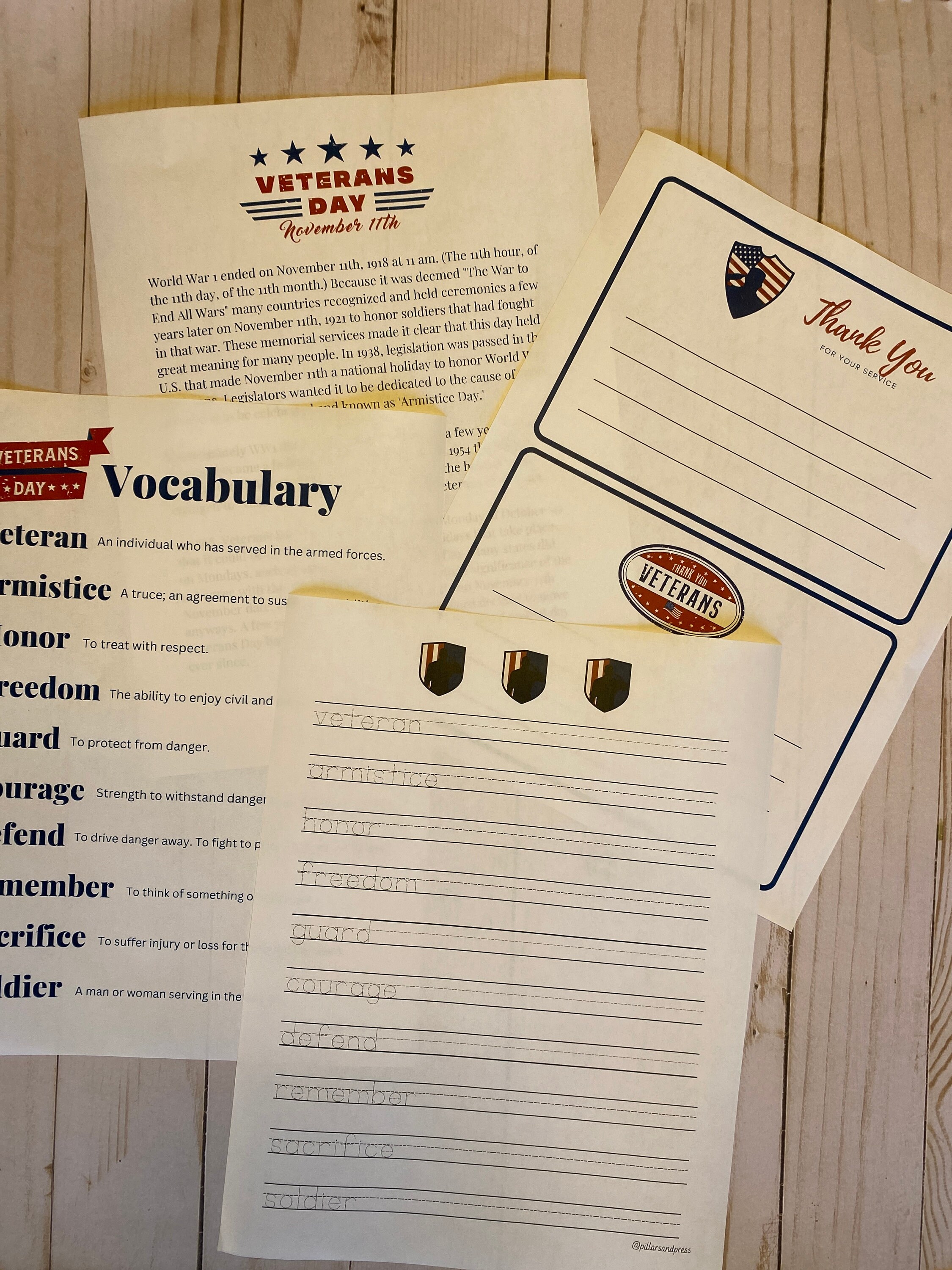Veterans Day Learning Pack - Etsy
