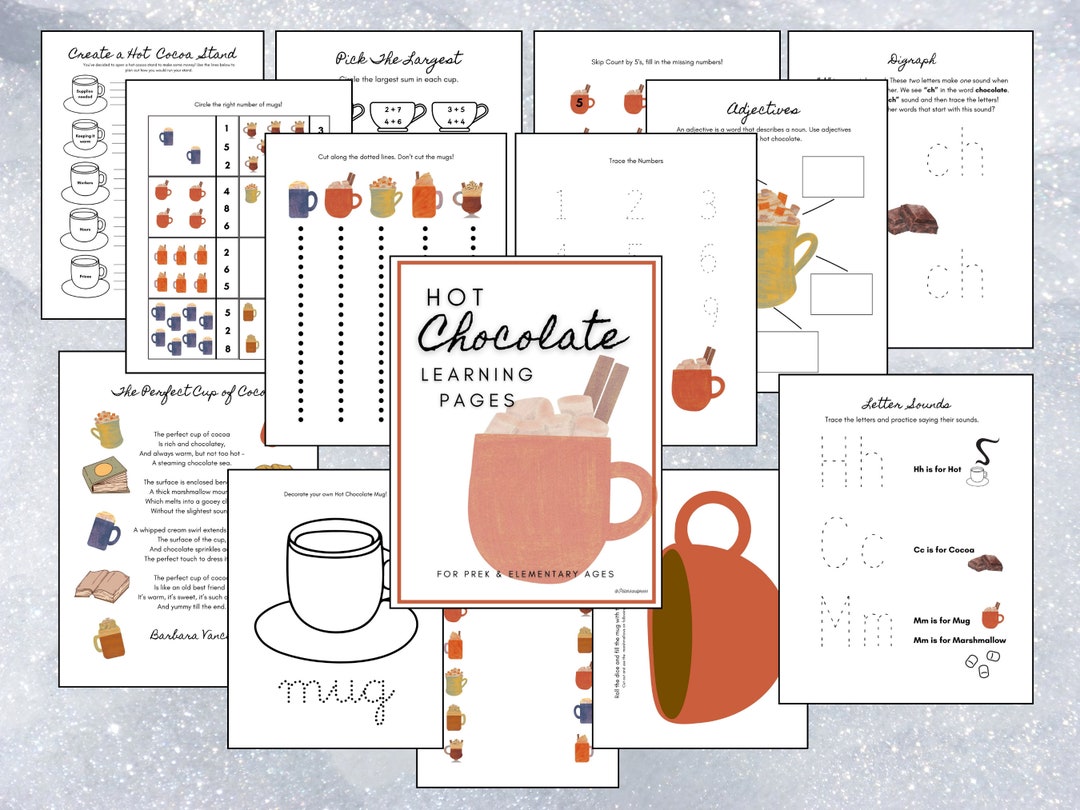 Hot Chocolate Themed Learning Packet - Etsy