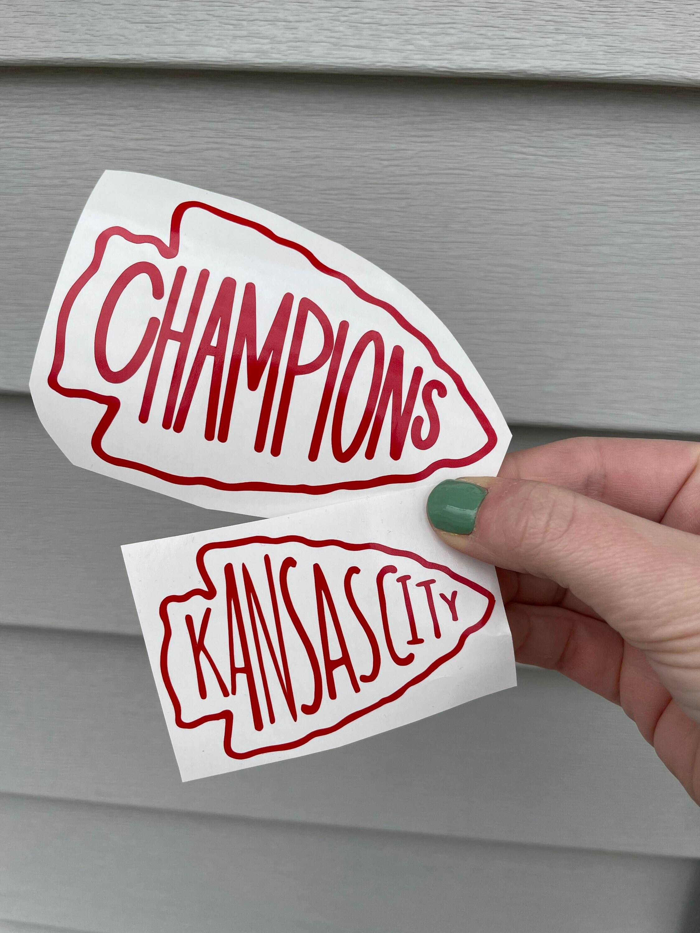 Vinyl Decals only Kansas City Football Decal for Car Water - Etsy