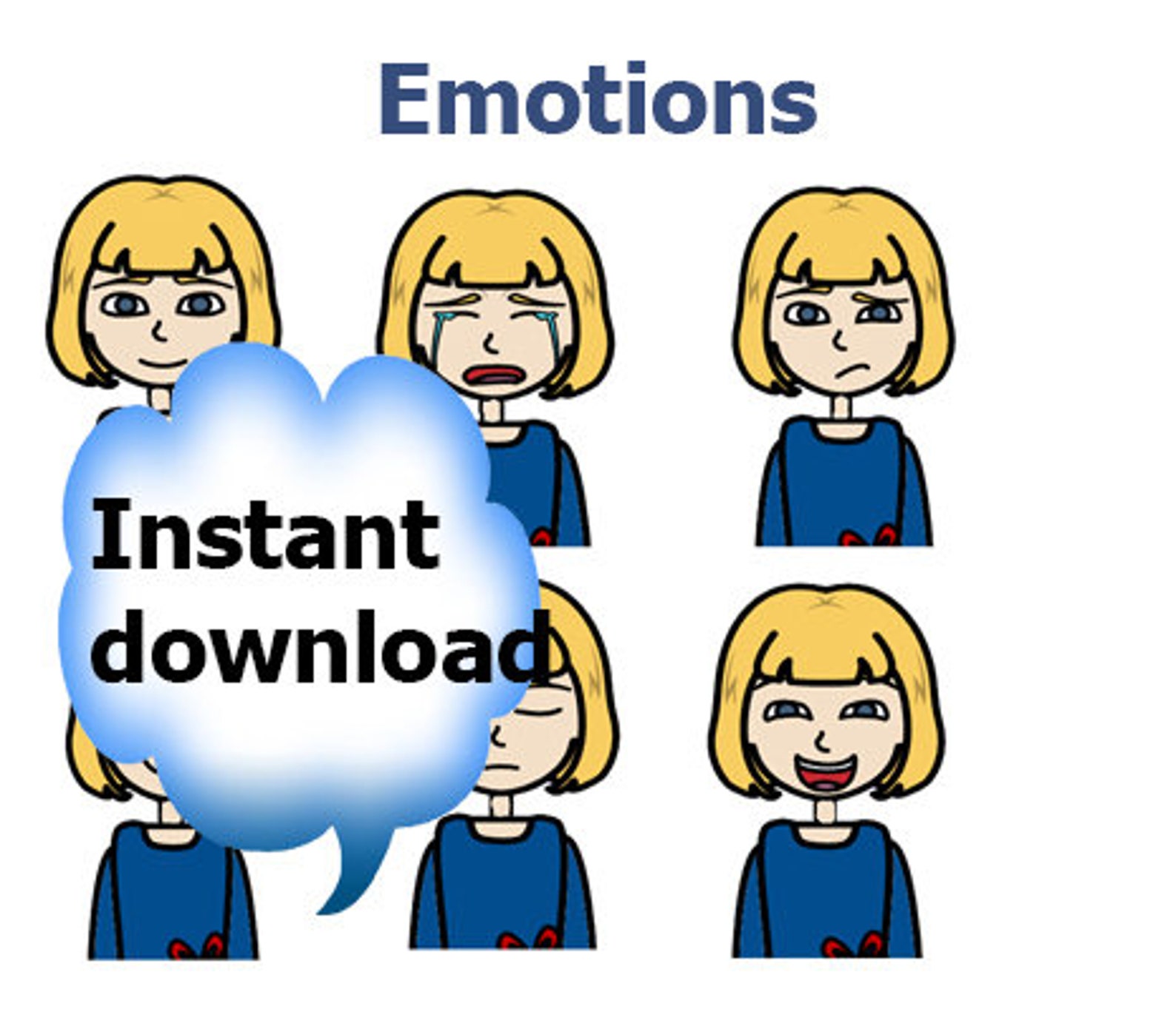 Autism visual aid emotions pecs icons | Etsy