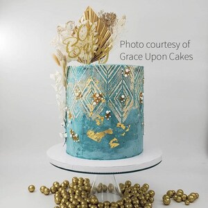 Dried Mini Bouquet | Cake Topper in Gold and White - Etsy