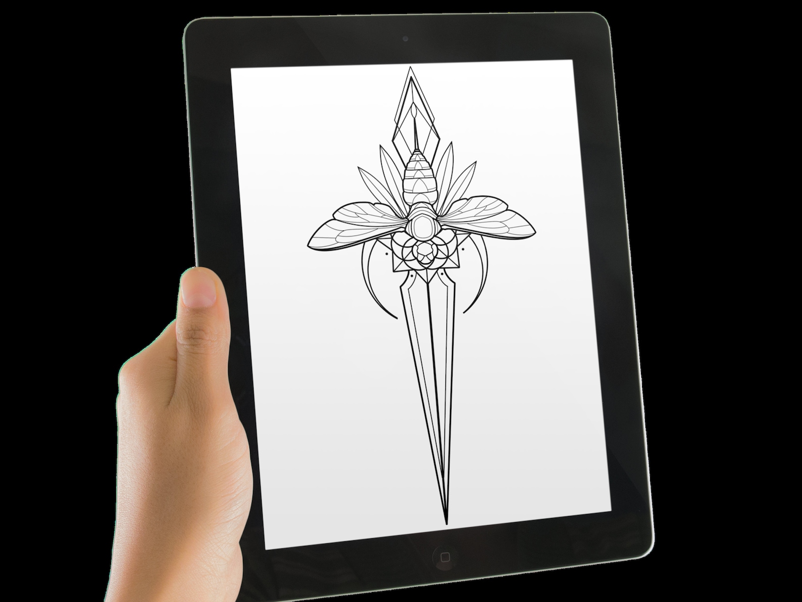 15 Ornamental/insect Dagger Tattoo Stamps for Procreate - Etsy