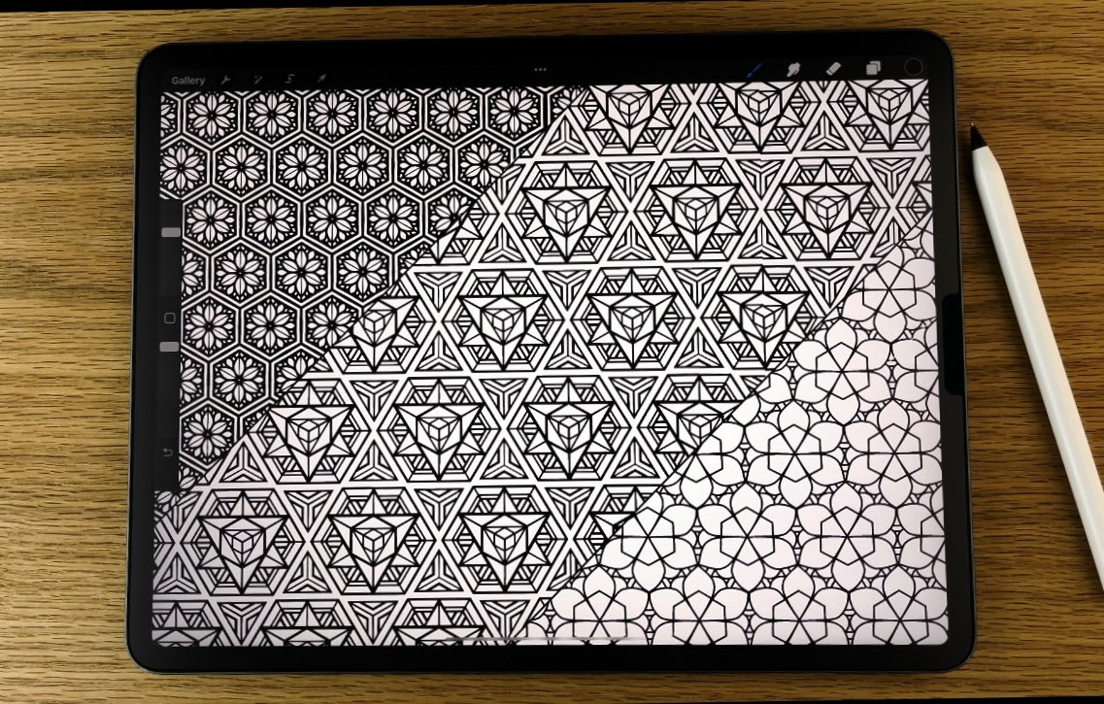 30 Seamless Geometric Pattern Brushes for Procreate Digital | Etsy