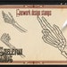 32 Skeleton Hands/ribcages Tattoo Stamp Brush Set for - Etsy