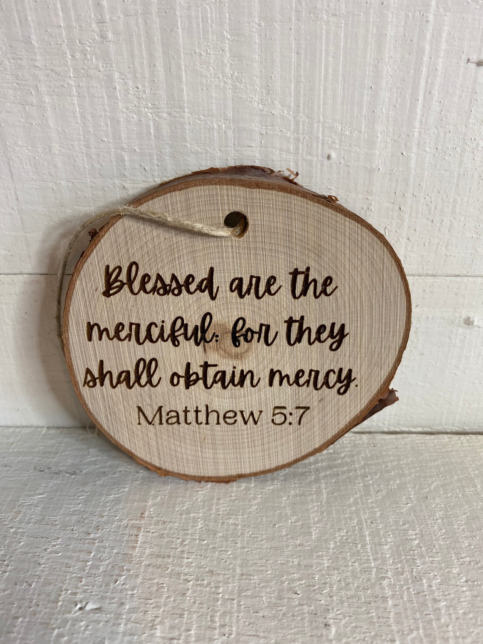 Personalized Bible Verse Wood Burned Ornament | Etsy