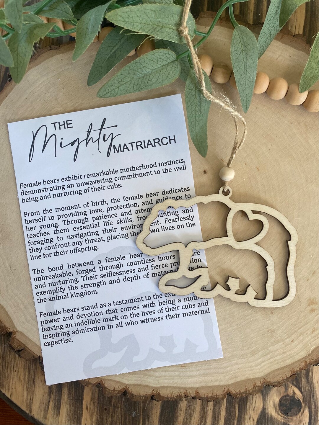 Story Card Ornament, Mother Ornament, Mama Bear, Mighty Matriarch, Gift ...